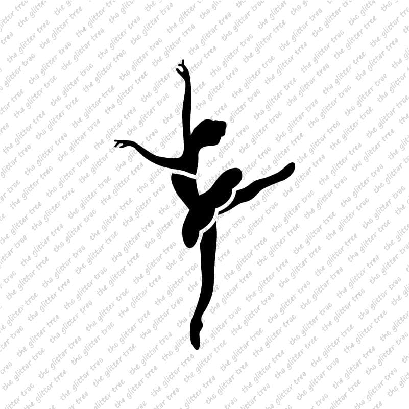 Third Arabesque Ballet Dancer Stencil – The Glitter Tree