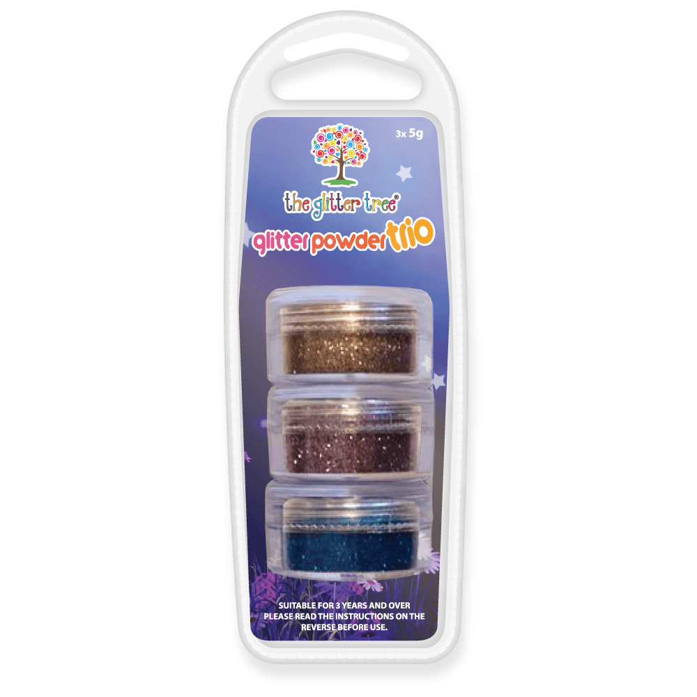 Gold - Rose - Blue - 3 x 5g Cosmetic Glitter Trio – The Glitter Tree