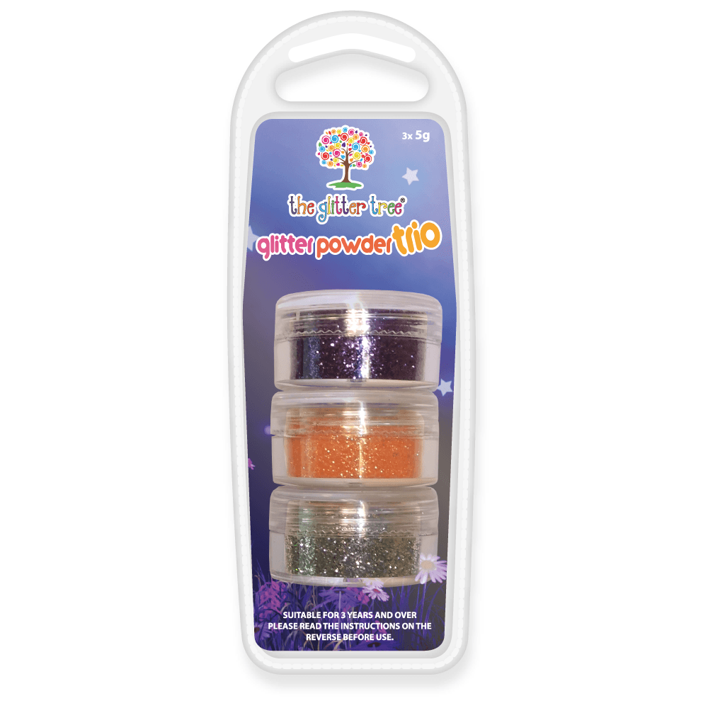 Purple - Orange - Silver - 3 x 5g Cosmetic Glitter Trio – The Glitter Tree